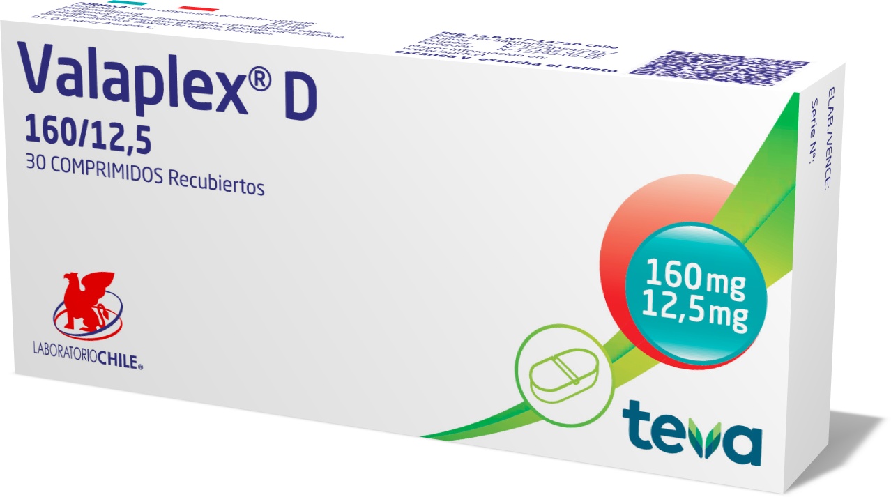 Valaplex D 160 / 12,5 mg | Laboratorio Chile | Teva